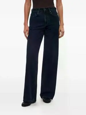 12 STOREEZ 415 Button-fastening Wide-leg Jeans