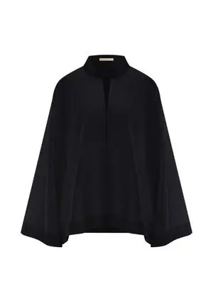12 STOREEZ Marrakesh V-neck Blouse - Black