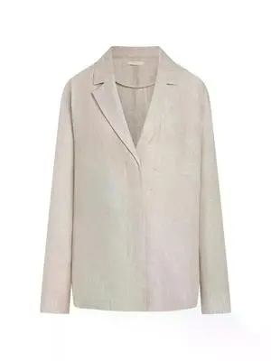 12 STOREEZ Santorini Notched-lapel Shirt - Neutrals