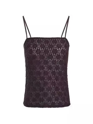 12 STOREEZ Primrose Lace Camisole Top - Brown