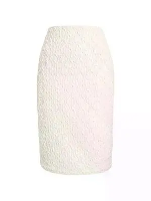 12 STOREEZ Primrose Lace Midi Skirt - White