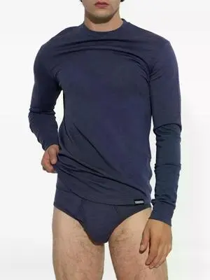 Dsquared2 Snowy Dream Long-sleeve Wool T-shirt - Blue