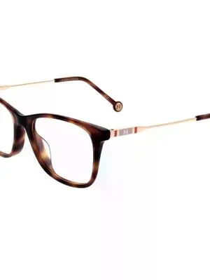 Carolina Herrera Tortoiseshell-effect Rectangle-frame Glasses
