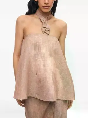 12 STOREEZ Gelato Knot-detail Halterneck Top