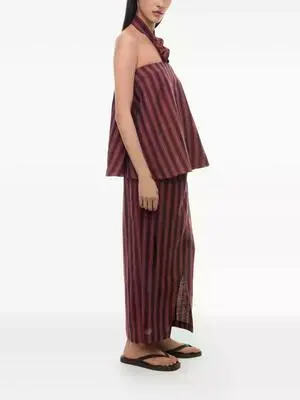 12 STOREEZ Striped Wrap-style Maxi Skirt