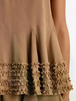 12 STOREEZ Keyhole Ruffled Mini Dress