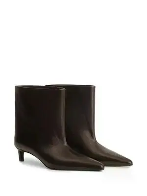 12 STOREEZ Pointed-toe Kitten-heel Ankle Boots - Brown