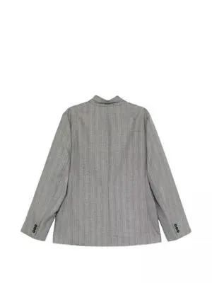 HED MAYNER Pinstripe Collarless Blazer