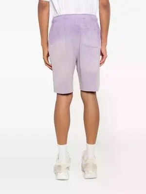 PALE CLOUD Ombré-effect Paint-splatter Shorts