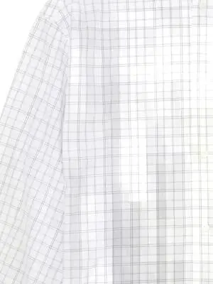 HED MAYNER Check-pattern Collarless Shirt