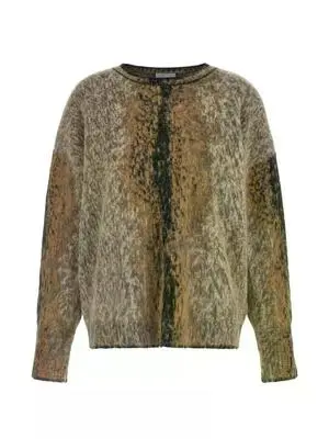 NUDE Abstract-pattern Brushed-texture Sweater