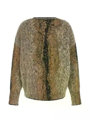 NUDE Abstract-pattern Brushed-texture Sweater