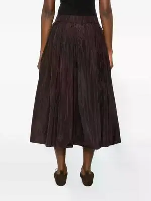 SUSANNE BOMMER Gathered Pleated Midi Skirt