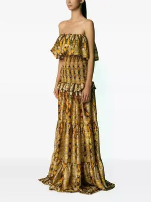 MIAU BY CLARA ROTESCU Meraki Ruffled Maxi Dress