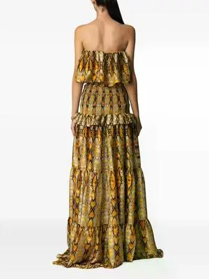 MIAU BY CLARA ROTESCU Meraki Ruffled Maxi Dress
