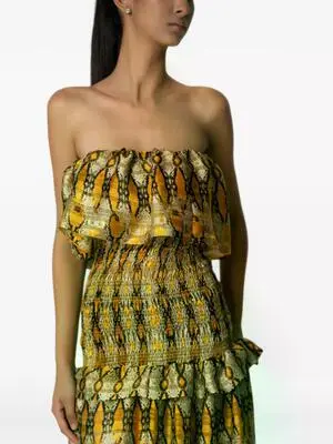 MIAU BY CLARA ROTESCU Meraki Ruffled Maxi Dress