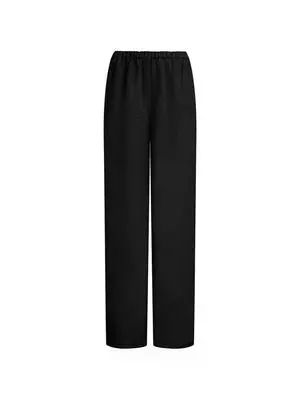 12 STOREEZ Santorini Drawstring-hem Trousers - Black