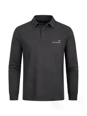 HARMONT & BLAINE Long-sleeve Pocket Polo Shirt