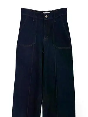 FRAME Le Slim Palazzo Pintuck-pocket Jeans