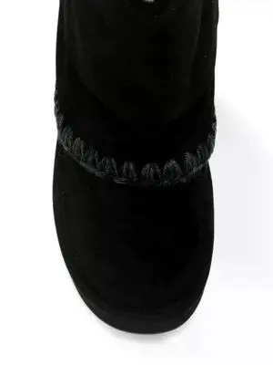 Mou Crochet-trim Bow-detail Boots