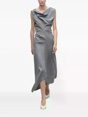 Victoria Beckham Draped Tailored Midi Dress