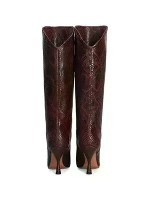 CASTAGNA Snake-effect Knee-high Boots
