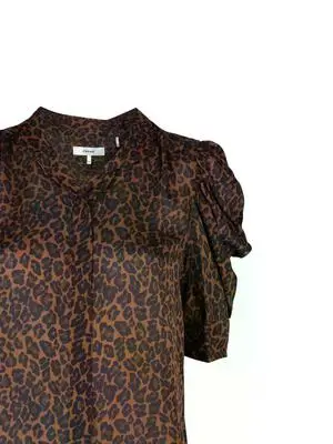 FRAME Gillian Leopard-print Top