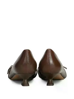 THE SELLER Pointed-toe Buckled Pumps - Brown