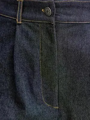 MORGAN Pleated Denim Shorts