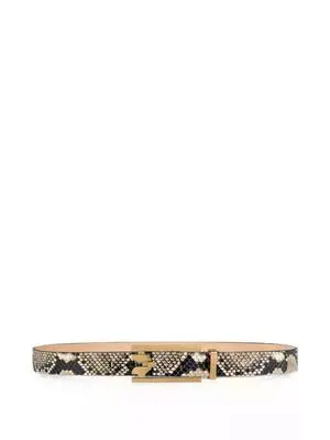 Victoria Beckham Dorian Snake-print Leather Belt