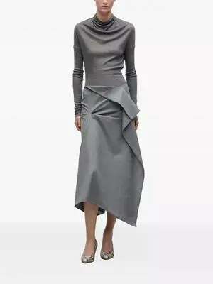 Victoria Beckham Draped Long-sleeve Top