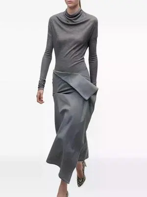 Victoria Beckham Draped Long-sleeve Top