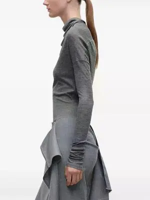Victoria Beckham Draped Long-sleeve Top