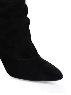 THE SELLER Leather-trim Suede Ankle Boots