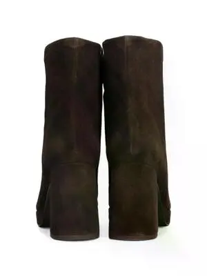 THE SELLER Suede Platform Ankle Boots