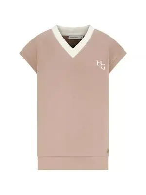 HOUSE OF GRAVITY Spencer Logo-embroidered V-neck Top