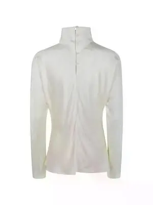 RÓHE High-neck Button-back Top