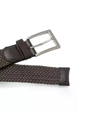 Armani Exchange Braided Leather-trim Belt