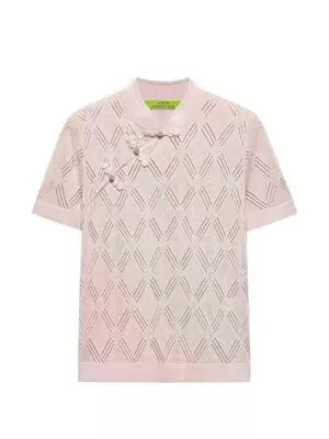 Shanghai Tang Silk Knit Top - Pink