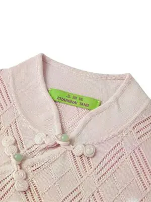 Shanghai Tang Silk Knit Top - Pink
