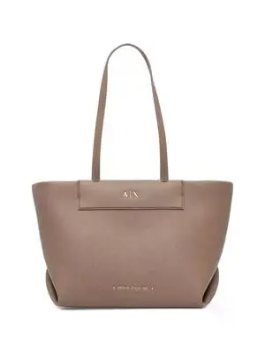 Armani Exchange Logo Plaque Tote Bag