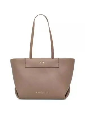 Armani Exchange Logo Plaque Tote Bag - Brown