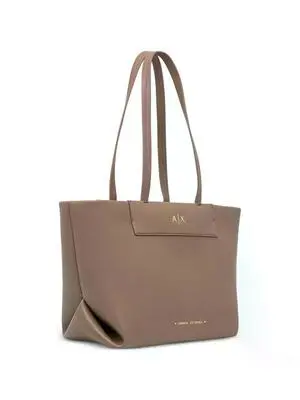 Armani Exchange Logo Plaque Tote Bag