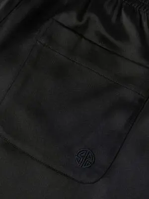 Shanghai Tang Wide-leg Mulberry Silk Trousers