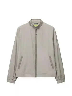 Shanghai Tang Mandarin Zip-up High-neck Jacket - Neutrals