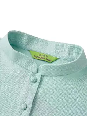 Shanghai Tang Shou Frog-button Piqué Polo Top