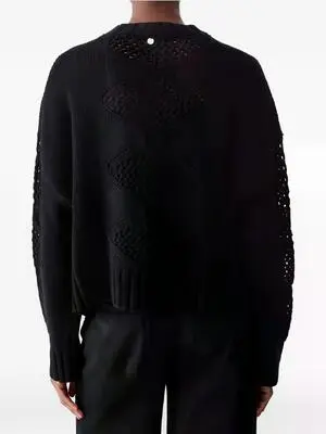 Liu Jo Open-knit Blazer With Rhinestone Embellishment