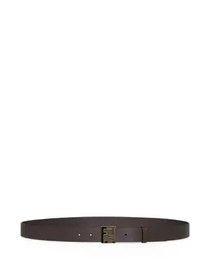 Fendi Ff Plaque Leather Belt