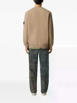 Stone Island Logo Patch Crewneck Sweater - Neutrals