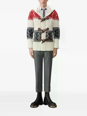 Thom Browne Chunky Cashmere Fair Isle Jacquard Duffle Jacket